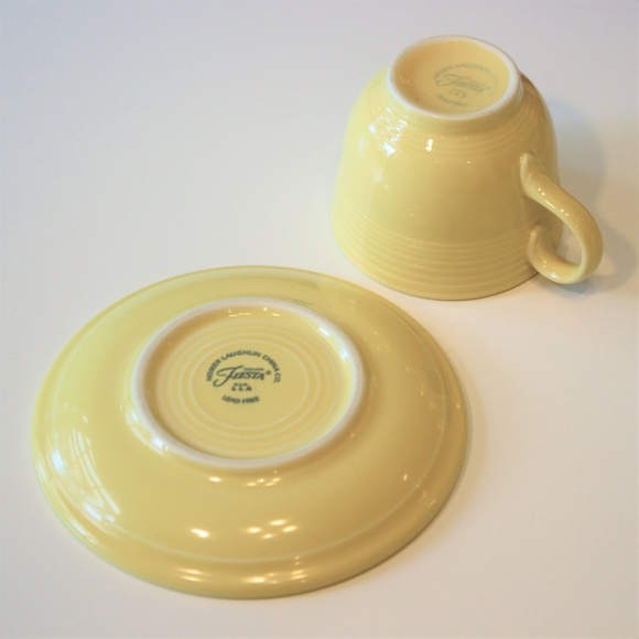Fiestaware | Dining | Fiesta Teacup Saucer Set Pastel Yellow | Poshmark